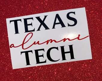 Texas Tech Decal | Etsy