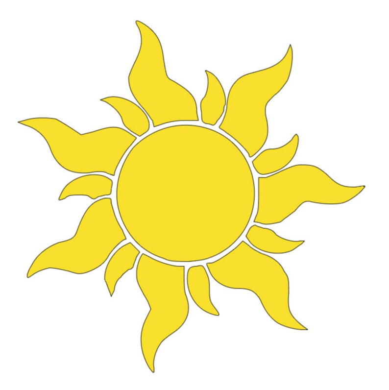 Tangled Disney Lanterns Sun Symbol Disney Decal | Etsy