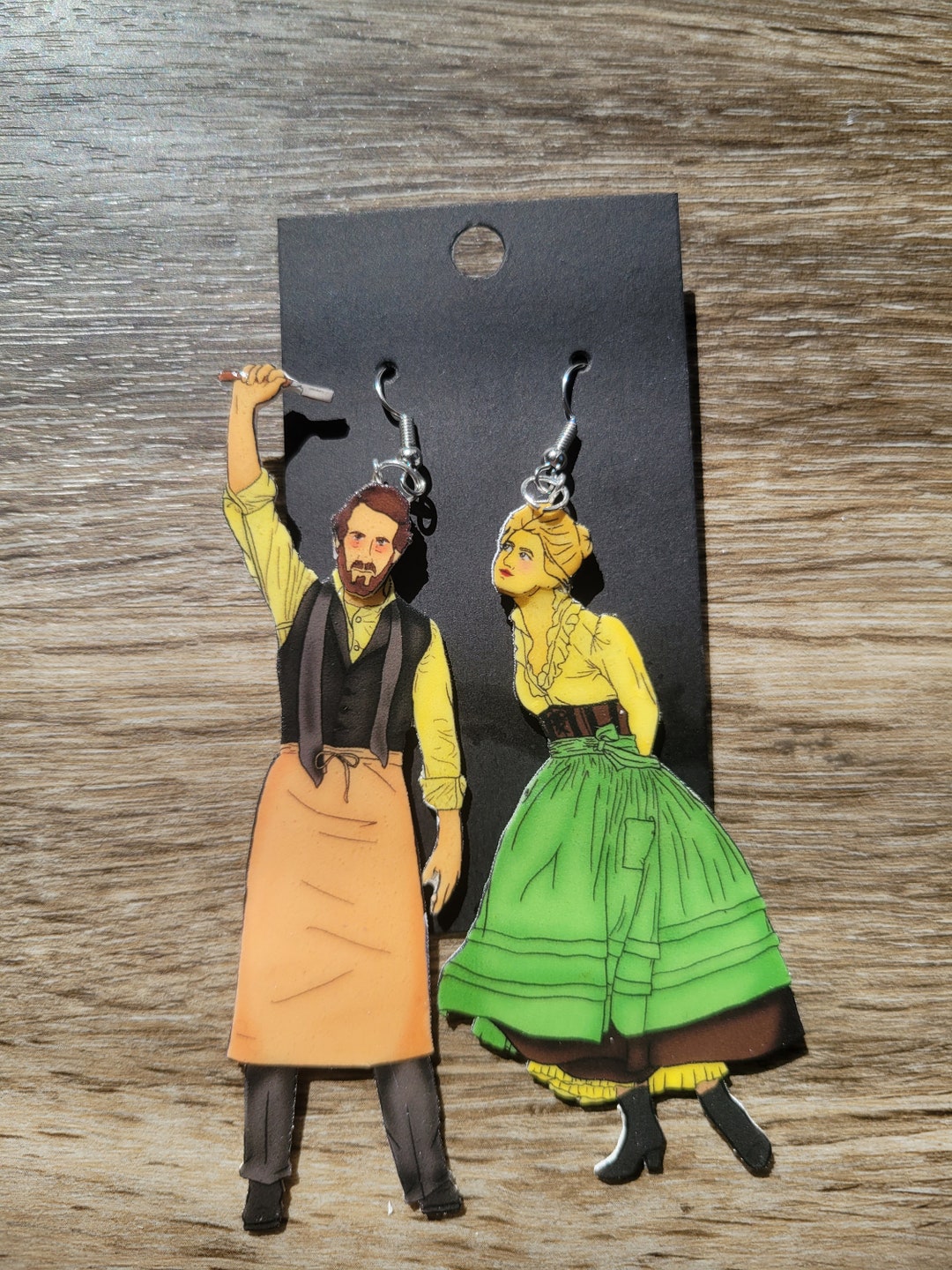 The Barber and the Baker- Earrings - Etsy