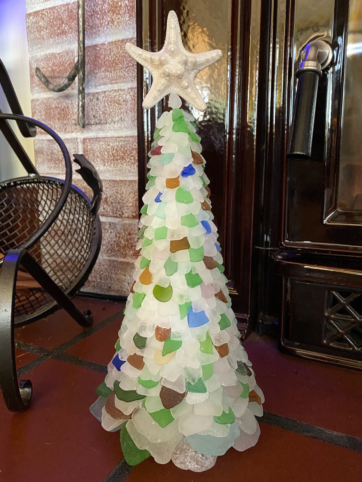 12'' Multi-colored Genuine Sea Glass Holiday Tree © | Etsy