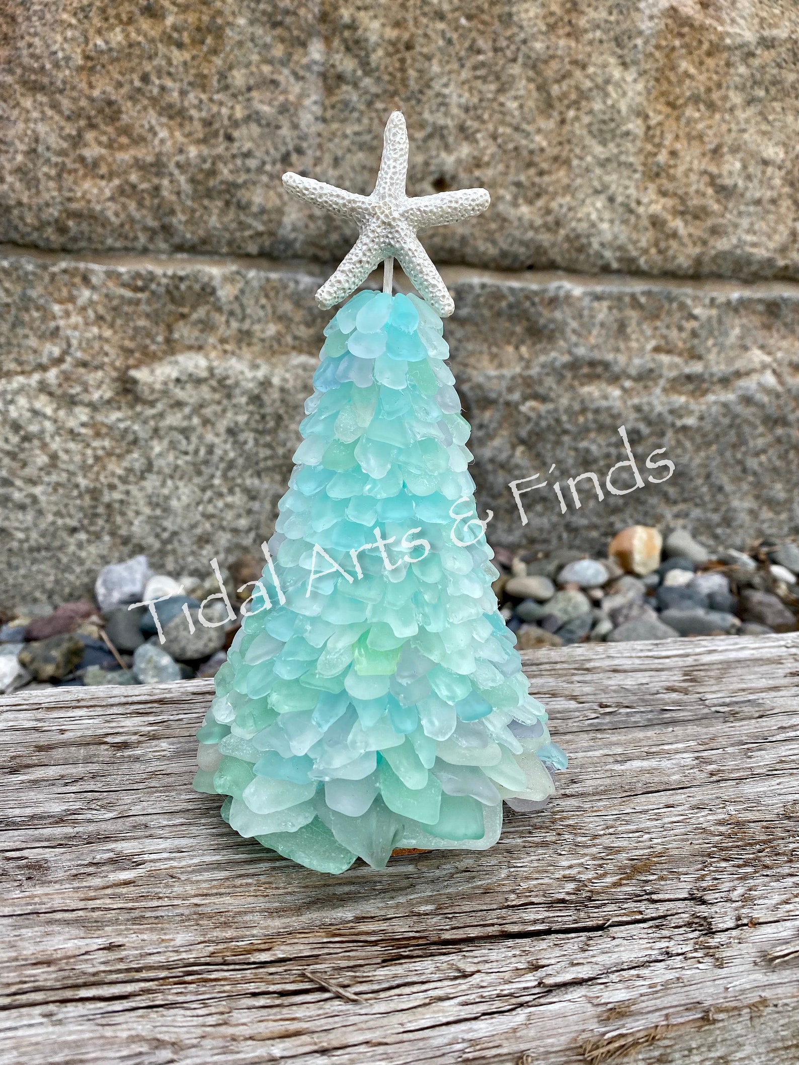 8'' Inch Light Aqua White Seaglass Tree © Sea Glass - Etsy