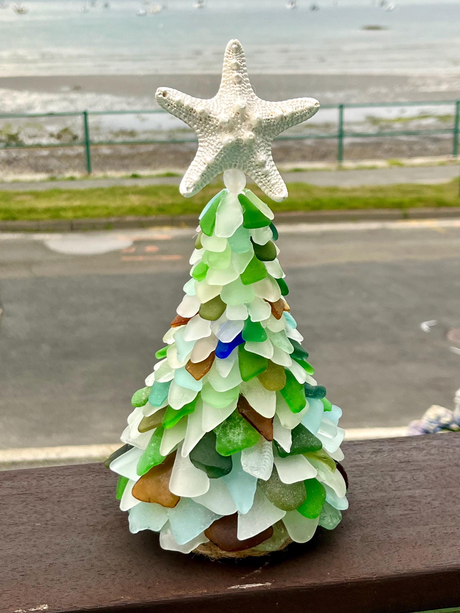8'' Multi-color Sea Glass Tree © Sea Glass Christmas Tree - Etsy