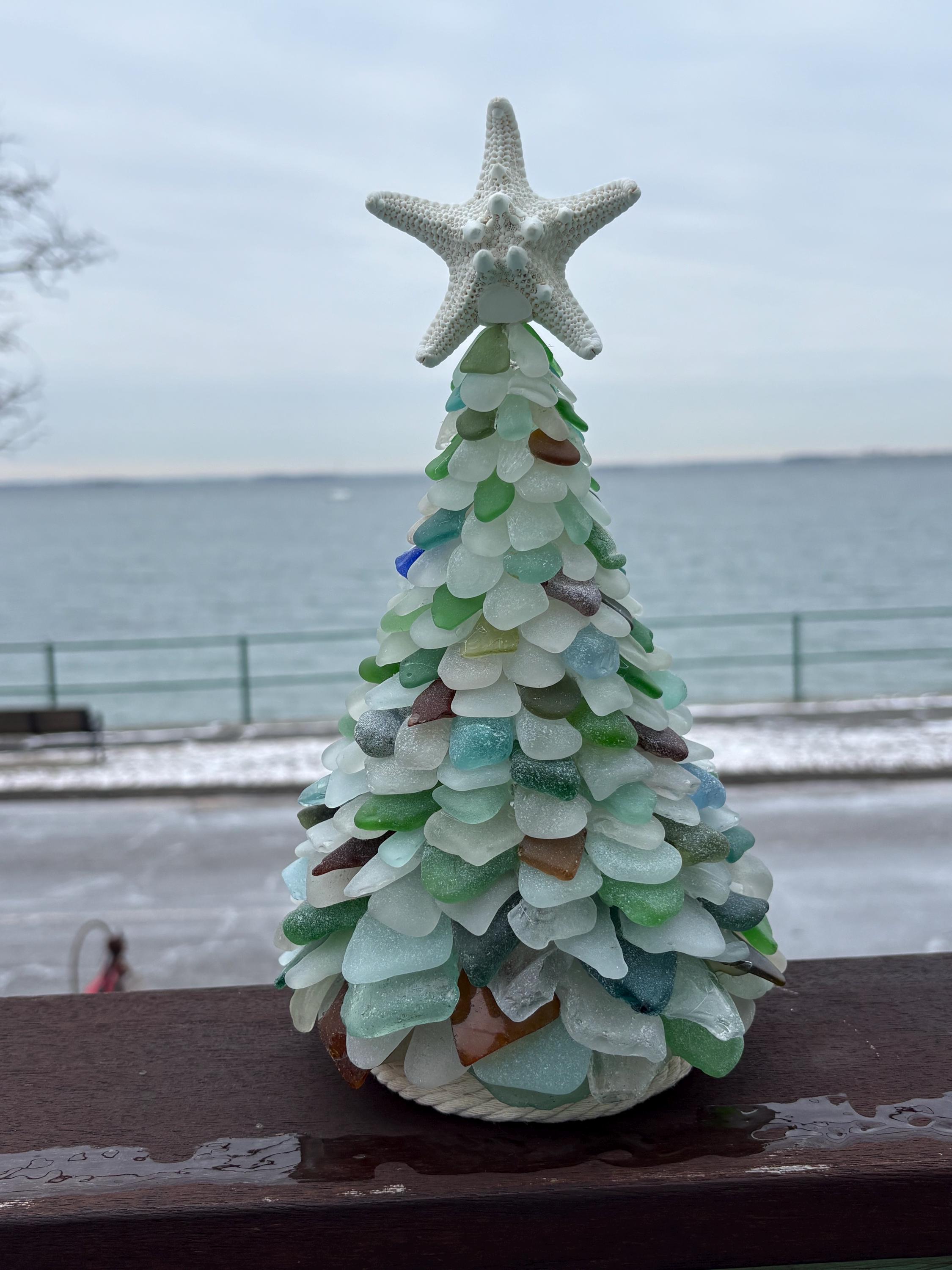 9 Inch Lighted Multicolored Sea Glass Christmas Tree - Etsy