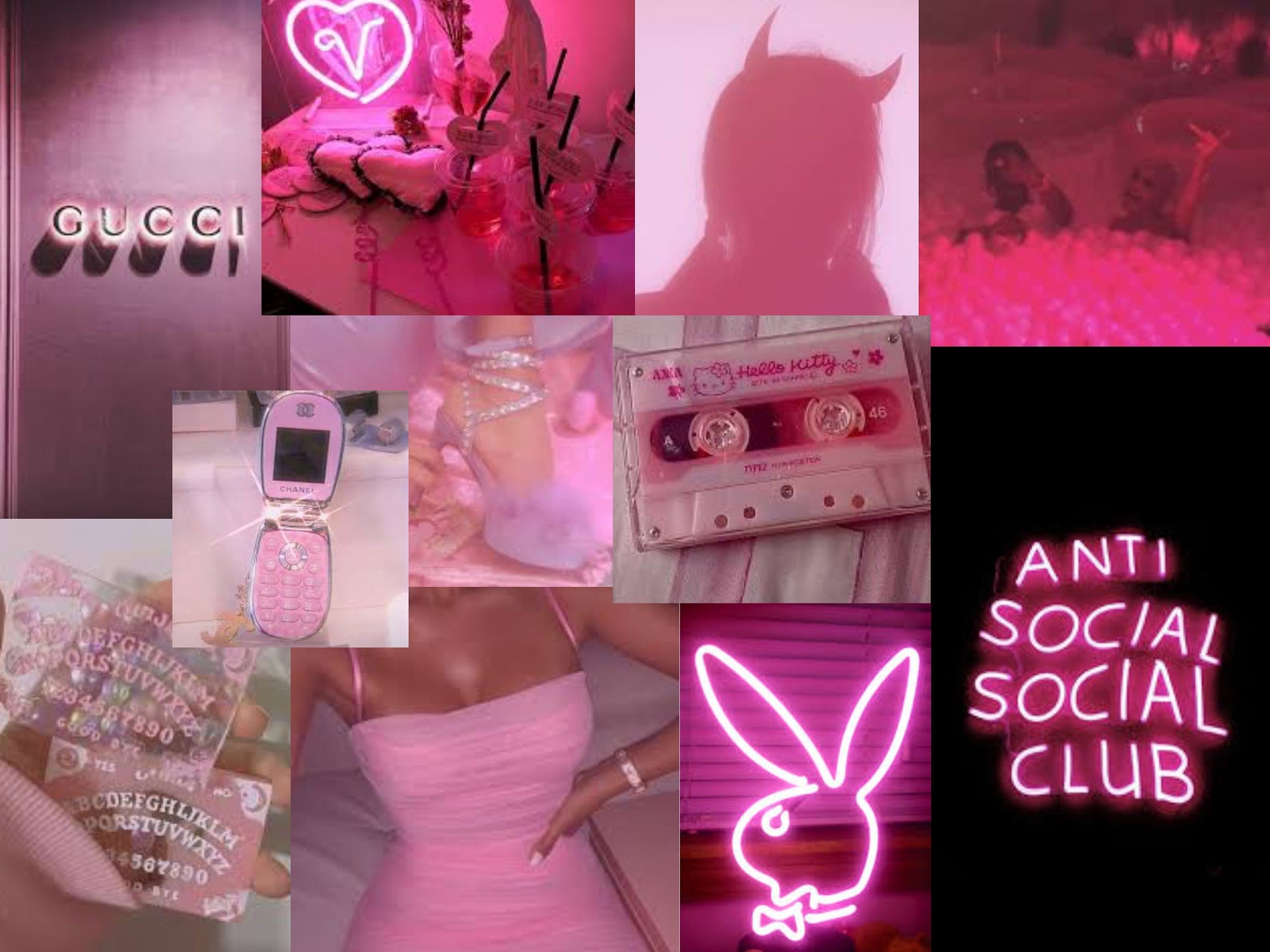 Pink Baddie Wall Collage Digital 72 Images Etsy