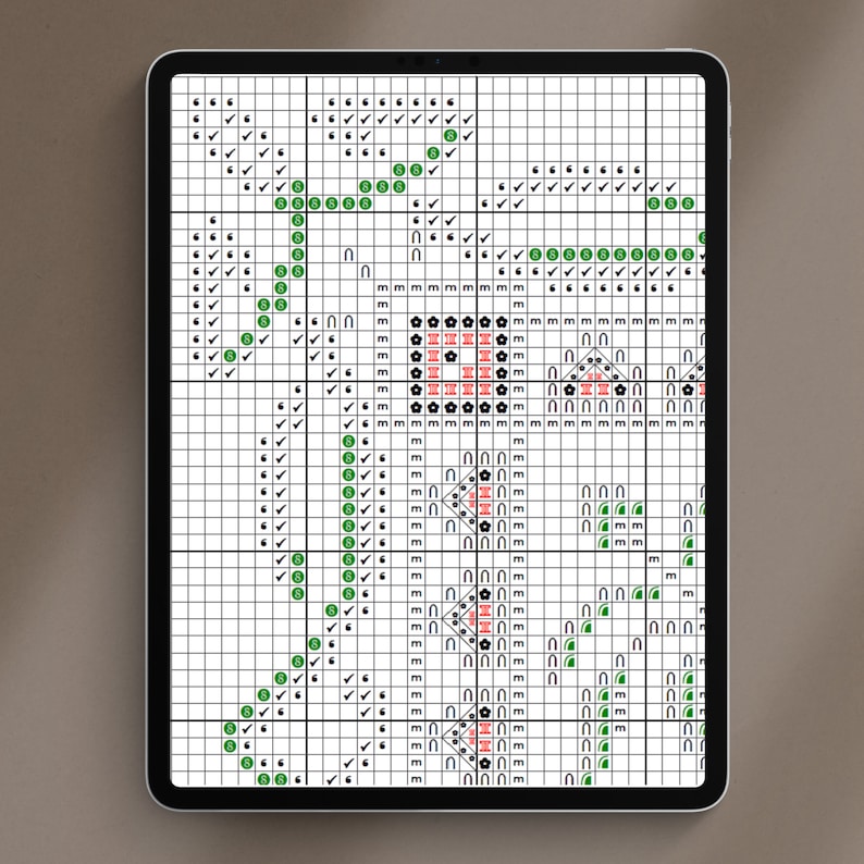 Traditional Harvest Cross-stitch Pattern, Symmetrical Vegetable Sampler, Elegant Botanical for ...