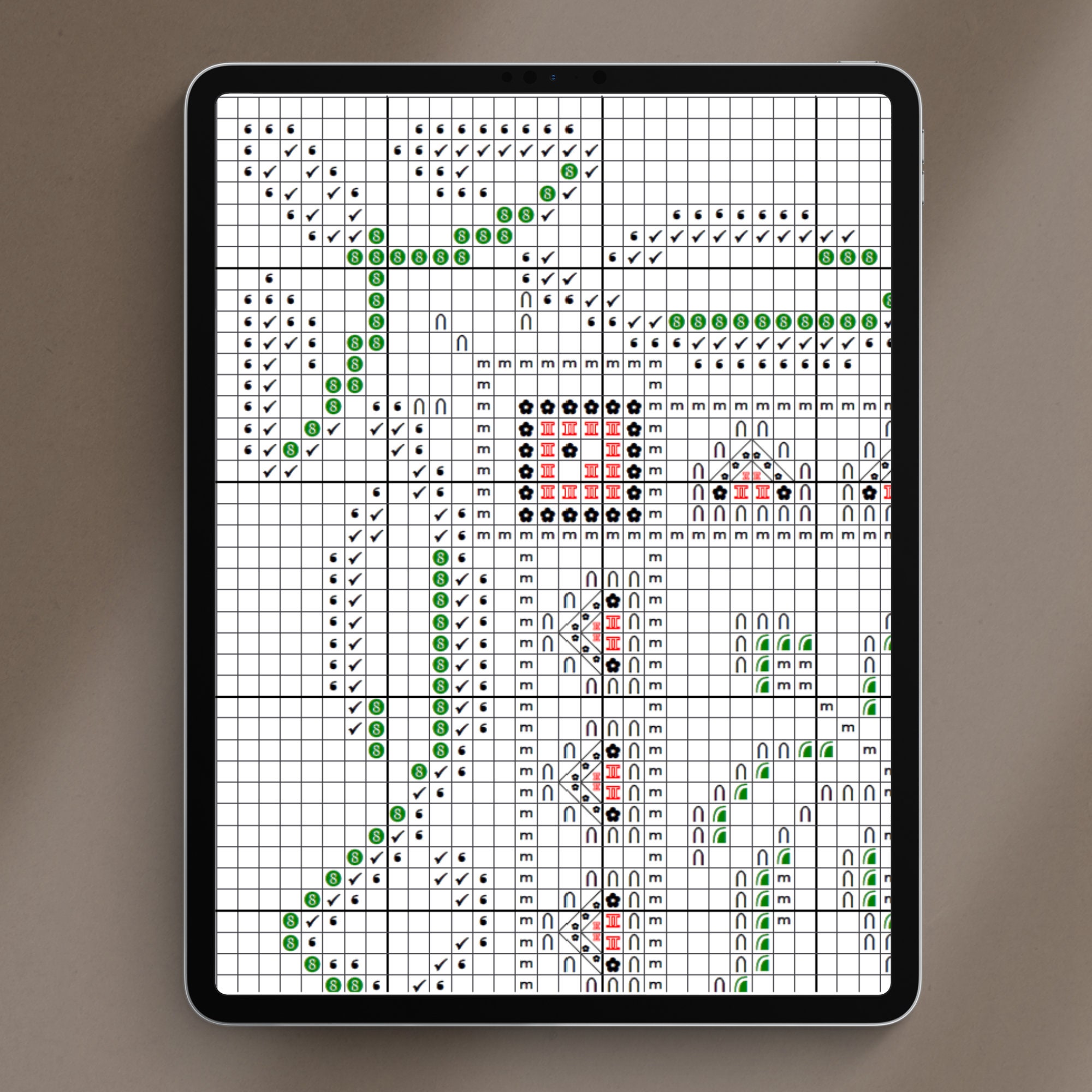 Traditional Harvest Cross-stitch Pattern, Symmetrical Vegetable Sampler, Elegant Botanical for ...