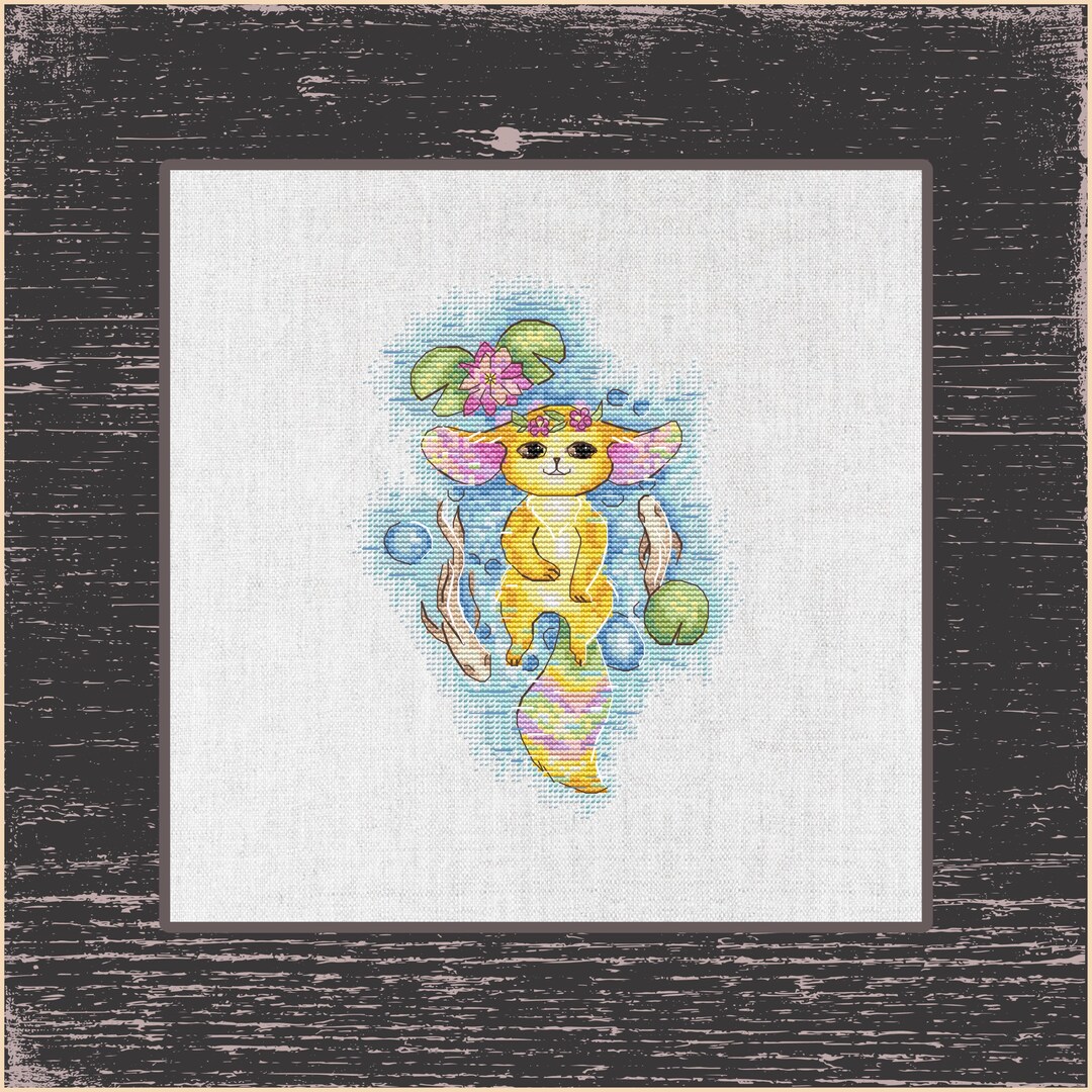 Charming Fennec Fox Lake Scene Cross Stitch Chart, Whimsical Fennec Fox ...