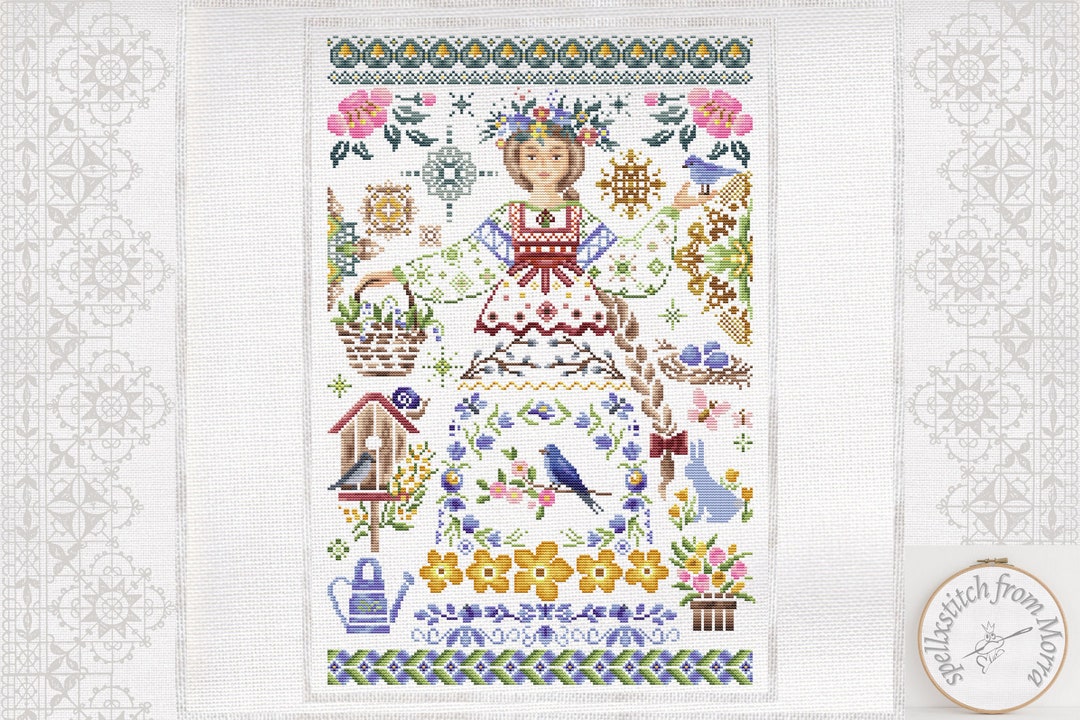 Traditional Slavic Sampler Folklore Counted Cross Stitch for - Etsy