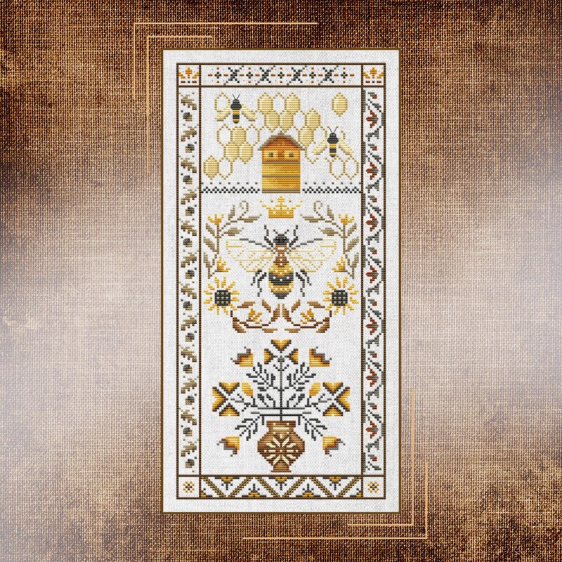 Honey Bee Cross Stitch - Etsy