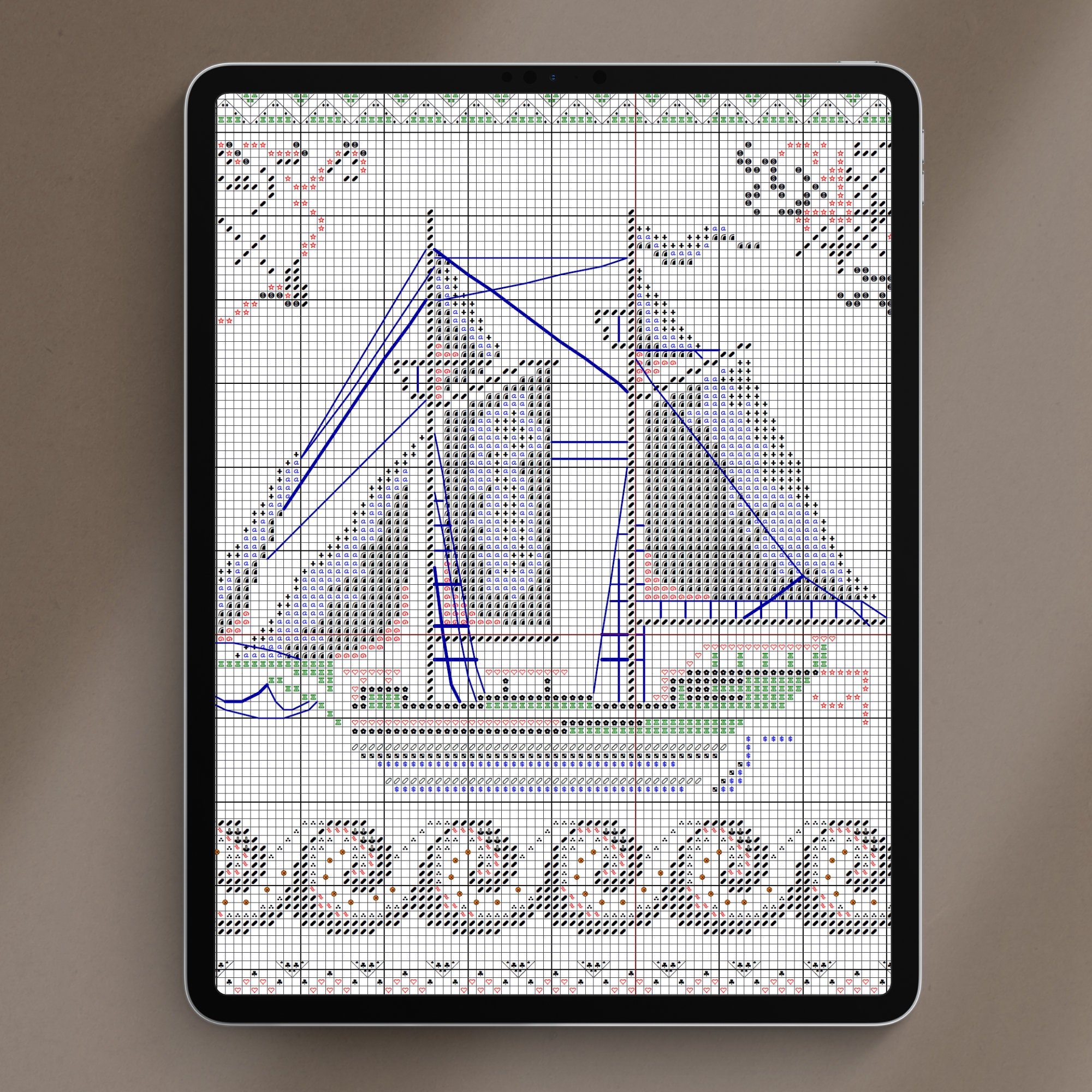 Nautical Adventure Cross-stitch Pattern: Sailing Ship & Maritime Motifs ...