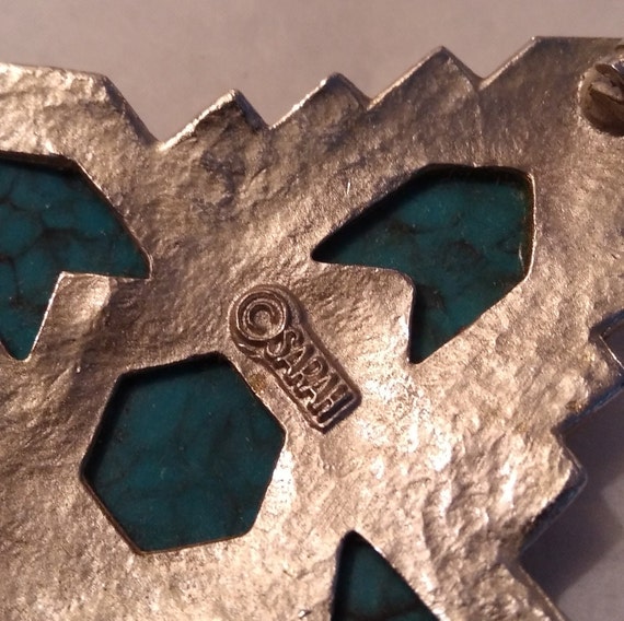 Vintage 1950s Sarah Coventry Silver Metal and Turquoi… - Gem