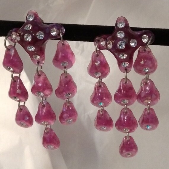 RARE Maria Snyder 1980s Vintage Statement Purple/pink Resin - Etsy