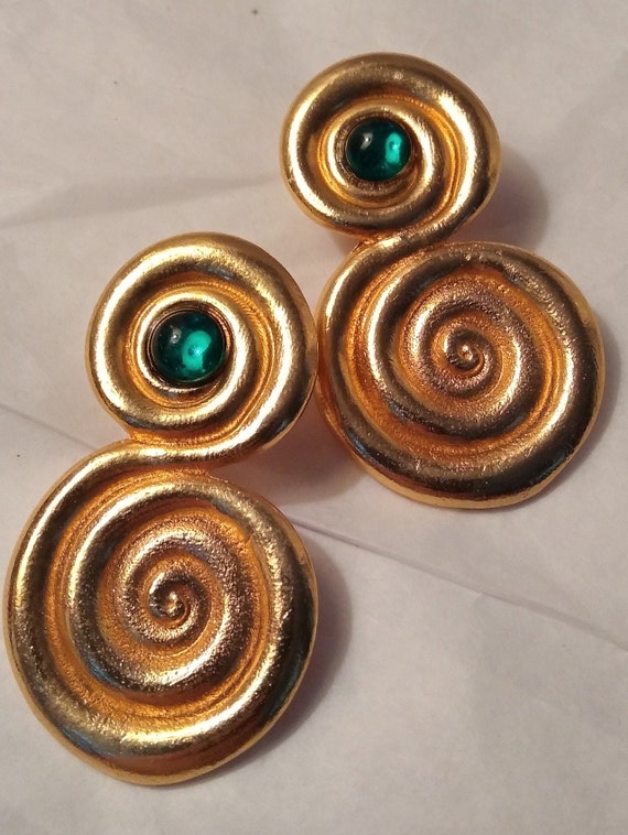 Rare Maria Snyder 1980s Vintage Modernist 24k Gold Pl… - Gem