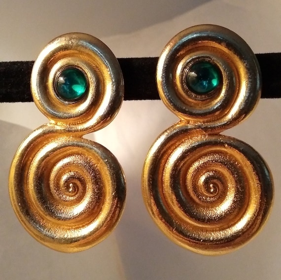 Rare Maria Snyder 1980s Vintage Modernist 24k Gold Pl… - Gem