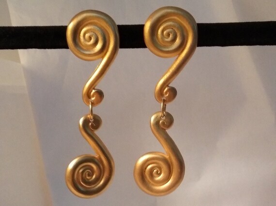 Rare Maria Snyder Vintage 1980s Modernist 24k Gold-Pl… - Gem