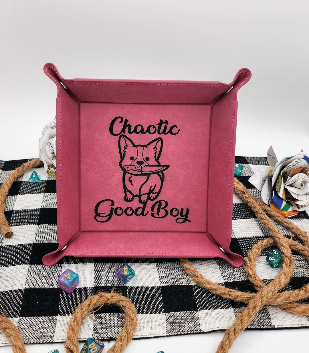 Corgi Chaotic Good Boy DND Dice Tray / Flat Pack Multiple Colors - Etsy