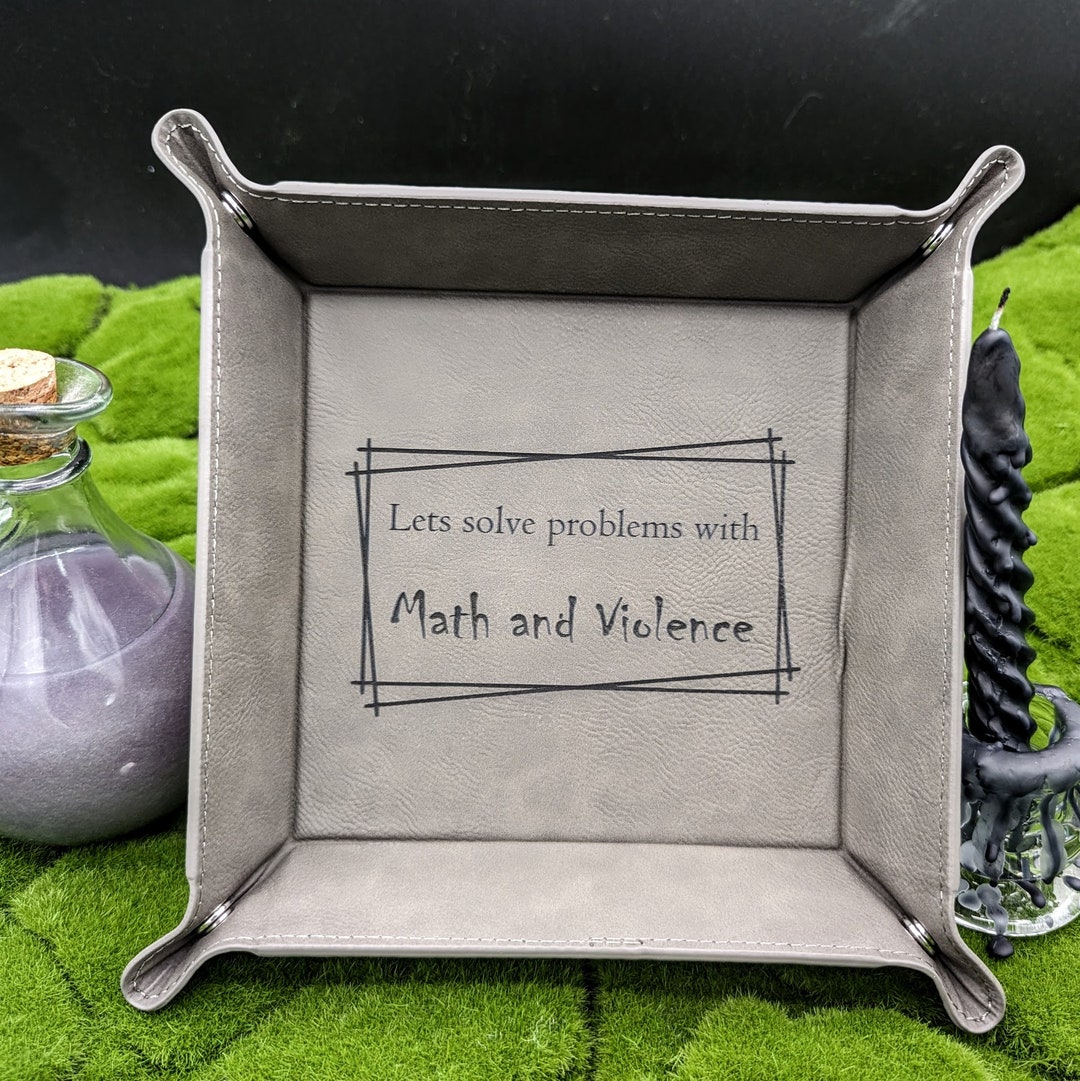 Funny Math and Violence Dnd/game Dice Tray Flatpack in Multiple Colors ...