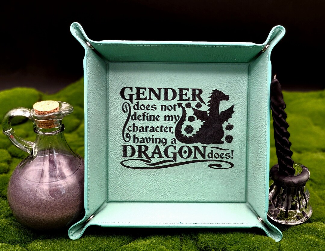 Gender Dragon Dnd/game Dice Tray Flatpack in Multiple Colors - Etsy