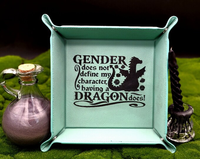 Gender Dragon Dnd/game Dice Tray Flatpack in Multiple Colors - Etsy