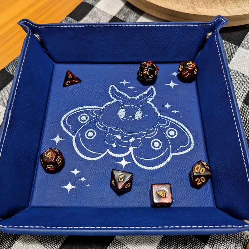 Cute Moth DND Dice Tray / Flat Pack Tray in Multiple Colors - Etsy
