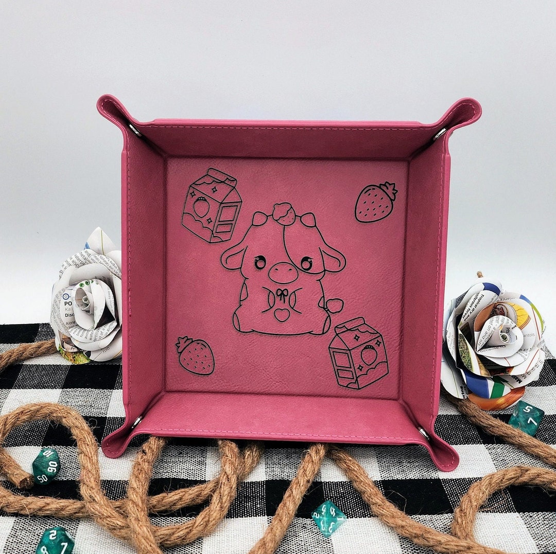 Strawberry Milk Cow DND Dice Tray / Flat Pack Tray in Multiple Colors ...
