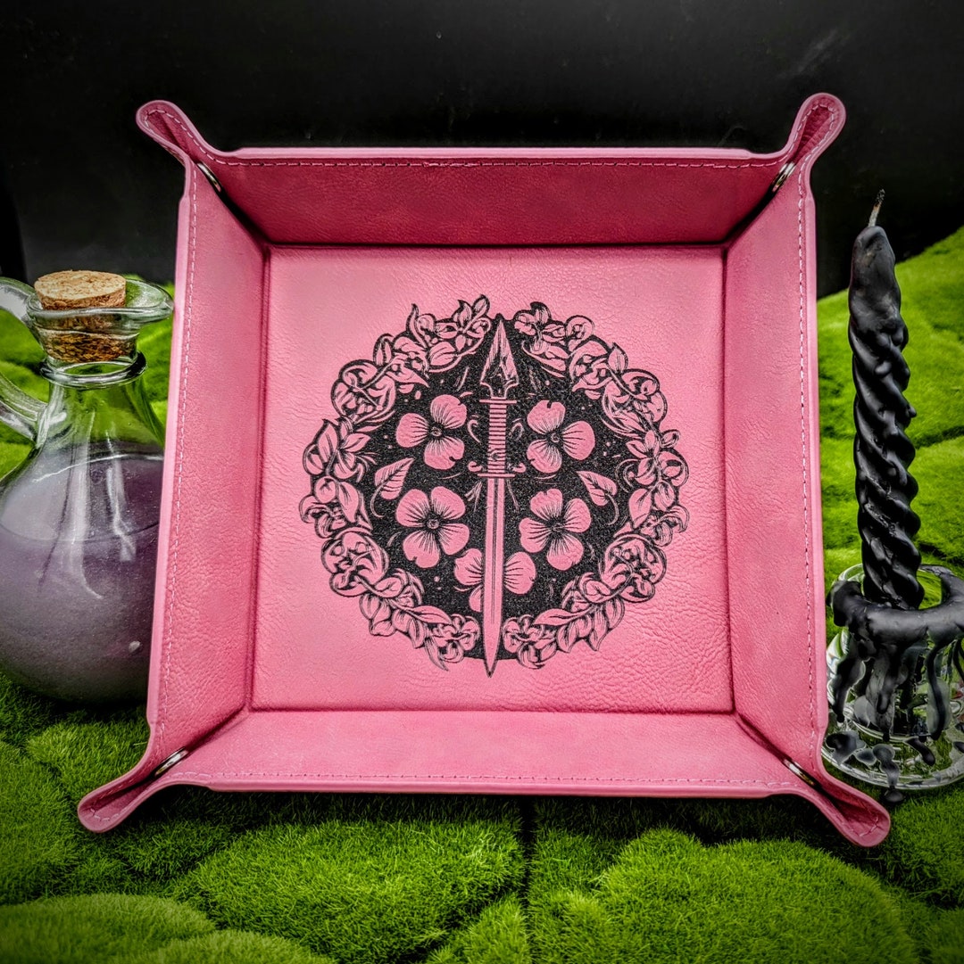 Dagger With Flowers Dnd/game Dice Tray Flatpack in Multiple Colors - Etsy