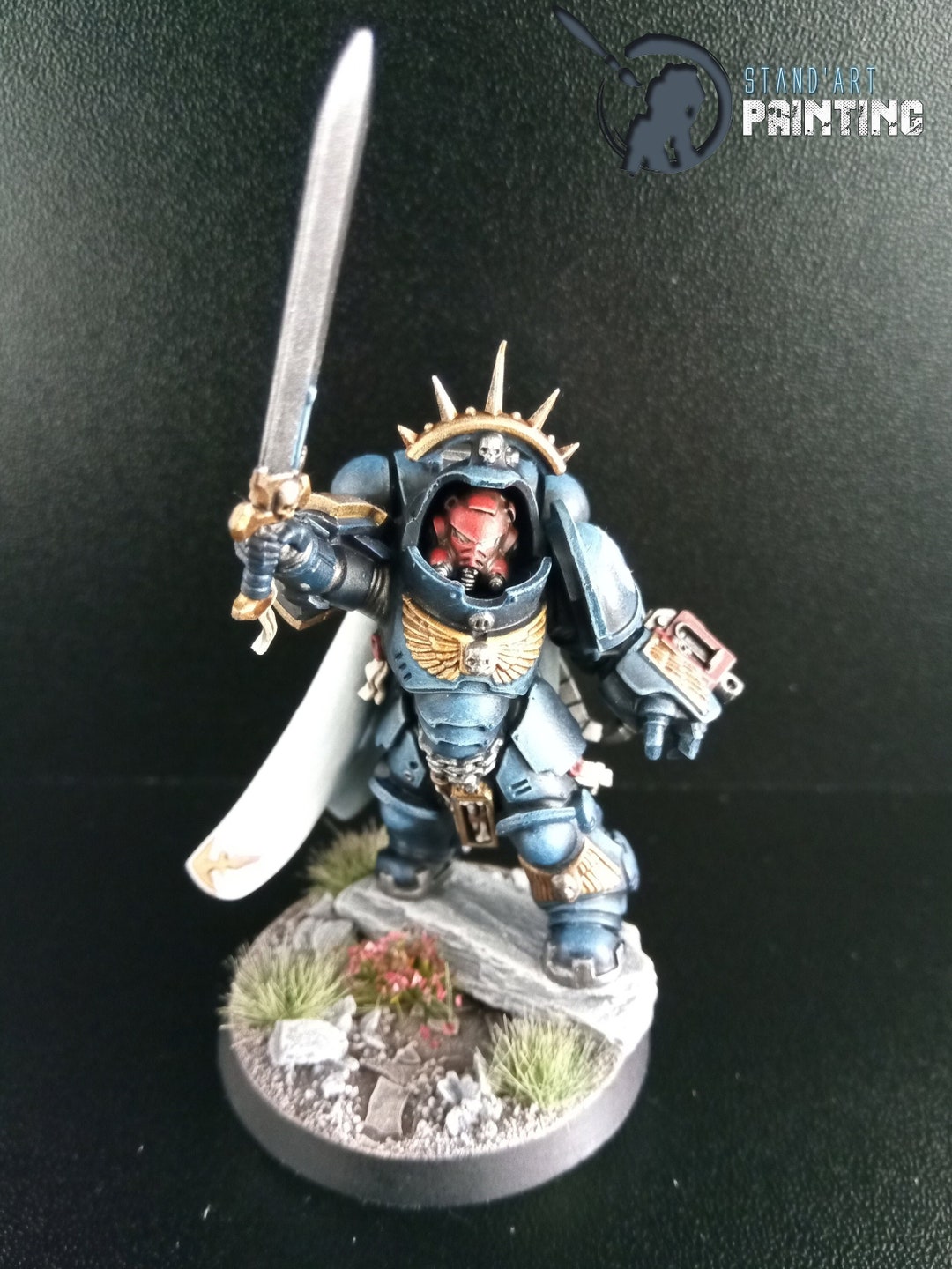 Ultramarine Captain in Gravis Armor Painted - Etsy