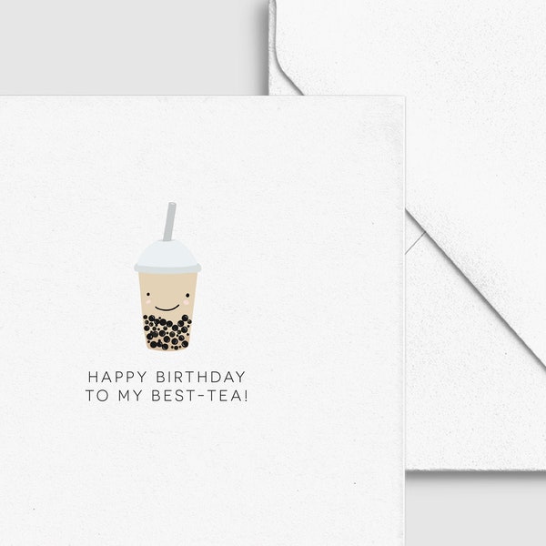 Bubble Tea Card - Etsy Australia