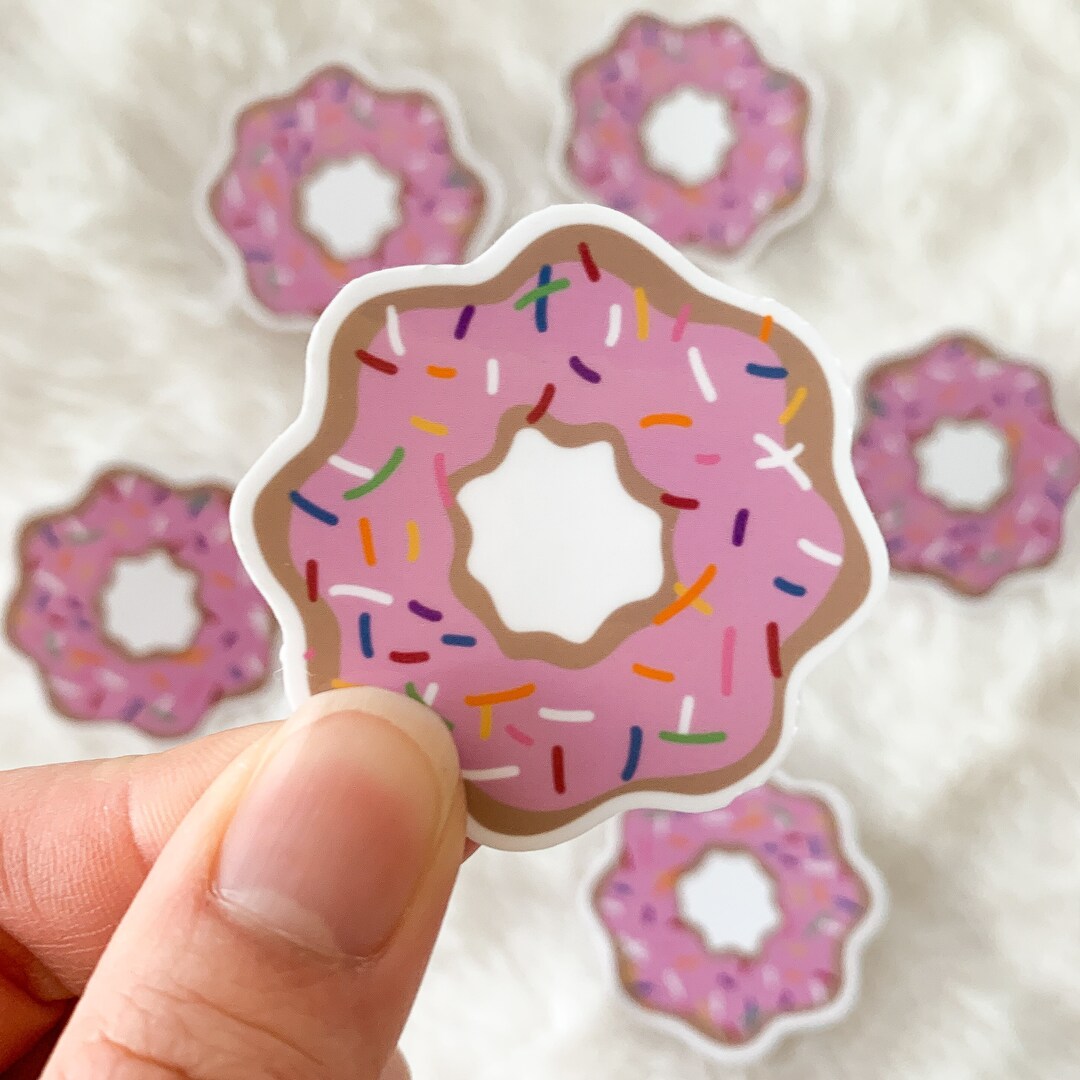 Donut Mochi Donut Pink Donut Sprinkles Sticker Cute - Vinyl Laptop ...