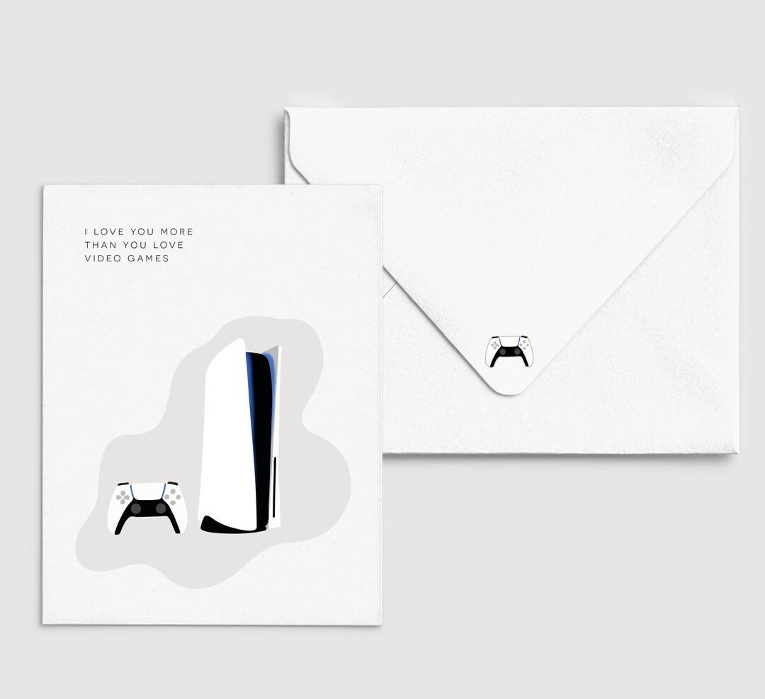 PS5 Video Game Love Greeting Card Playstation 5, Punny Funny Love ...