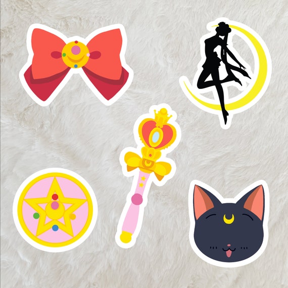 Sailor Moon Sticker Pack 5 Vinyl Laptop Water Bottle - Etsy