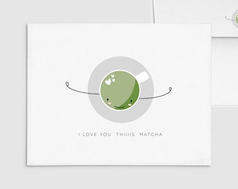 Matcha Birthday Card - Etsy UK