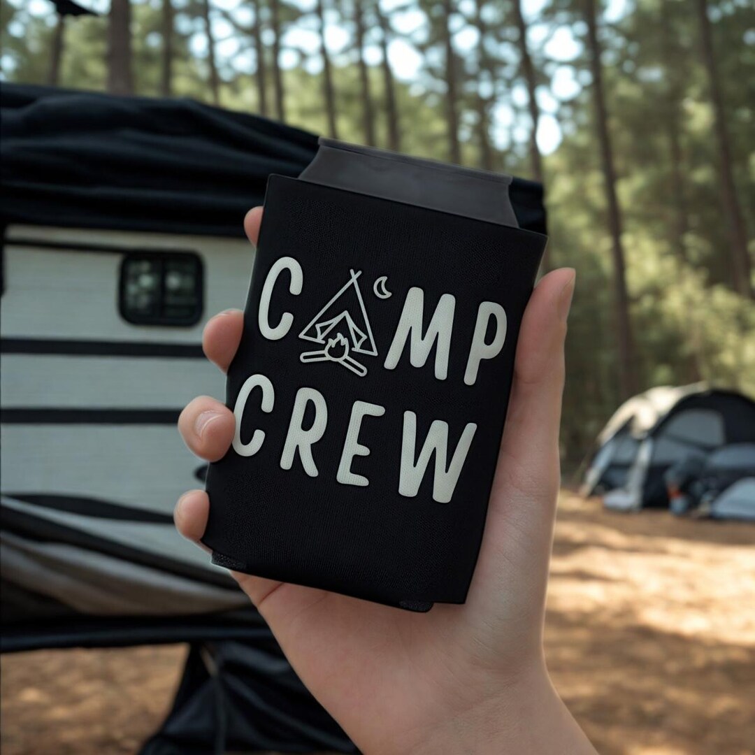 Camp Crew Can Cooler: Custom Camping Beverage Holder - Etsy