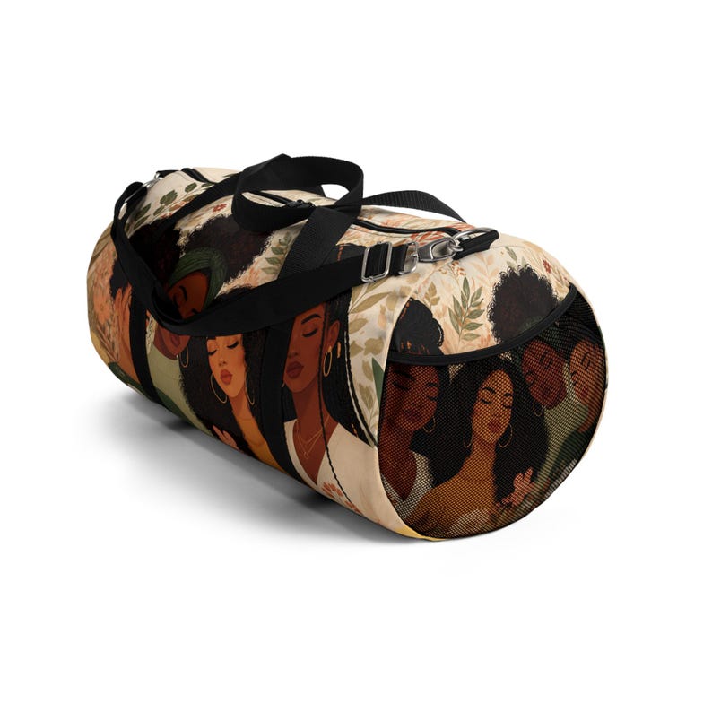 Black Girl Duffle Bag, African American Travel Bag, Melanin Gym Bag ...