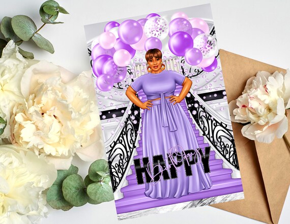 Happy Birthday Black Greeting Cards African American - Etsy