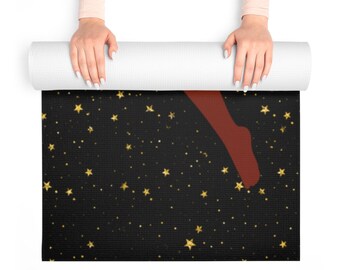 Black Girl Yoga Mat | Etsy