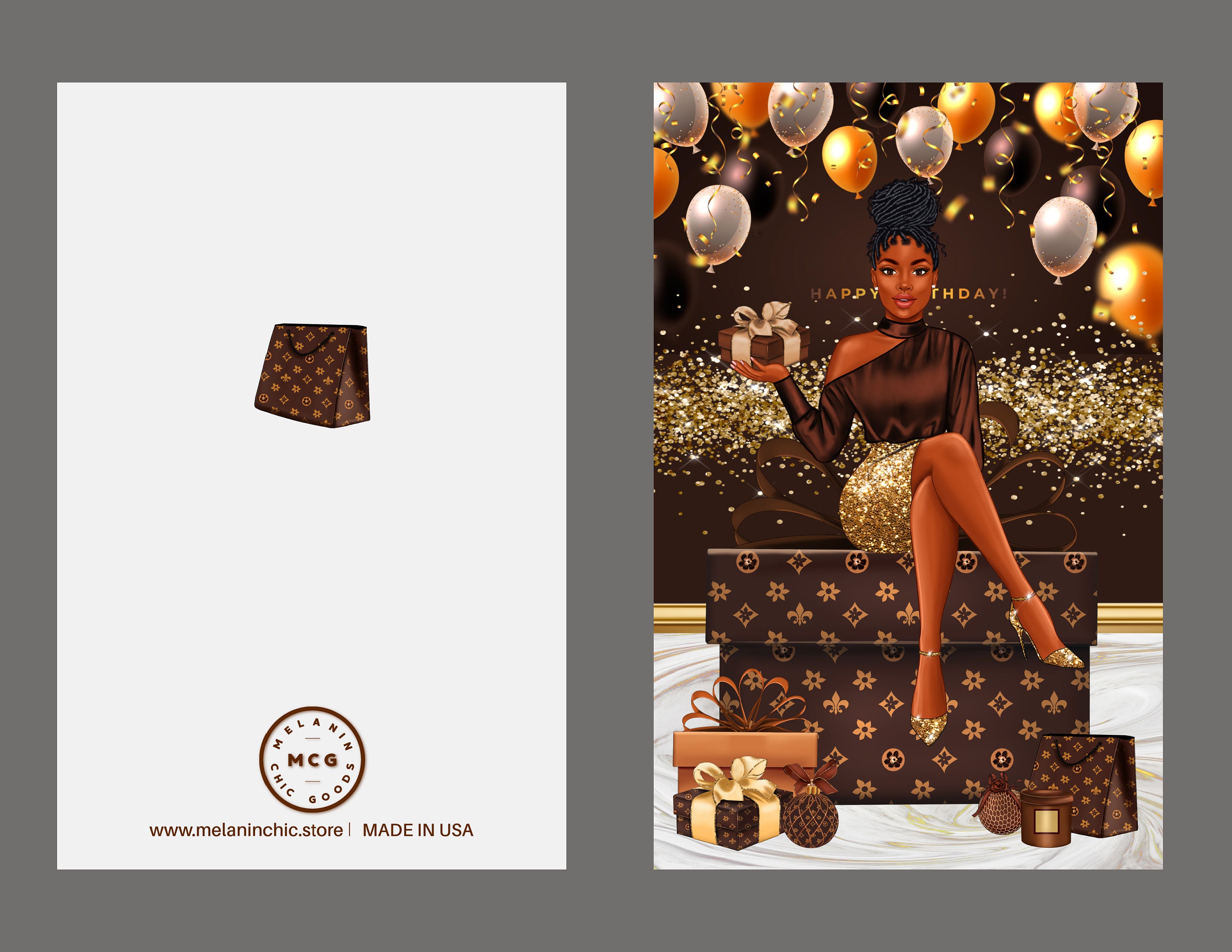 Happy Birthday Black Greeting Cards African American - Etsy