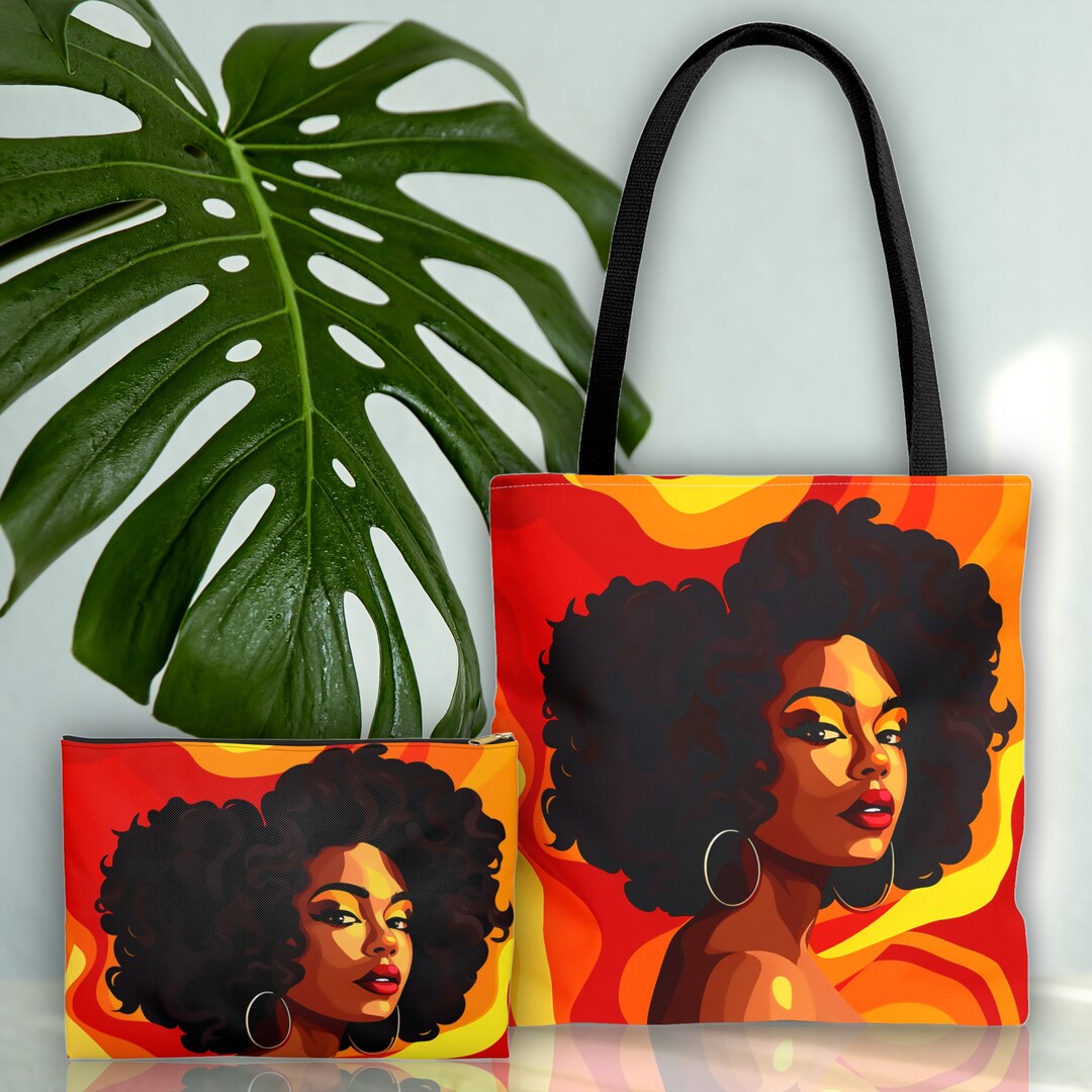 Melanin Fire Tote Bag & Makeup Pouch Bundle - Etsy