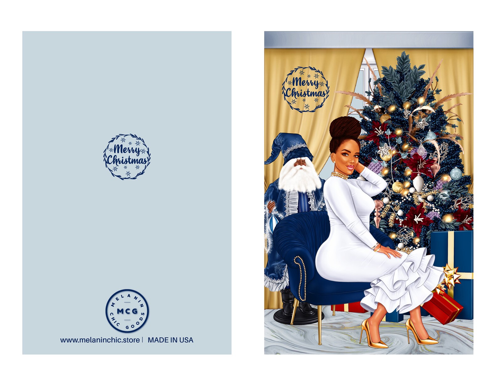 Black Christmas Cards African American Greeting Cards - Etsy