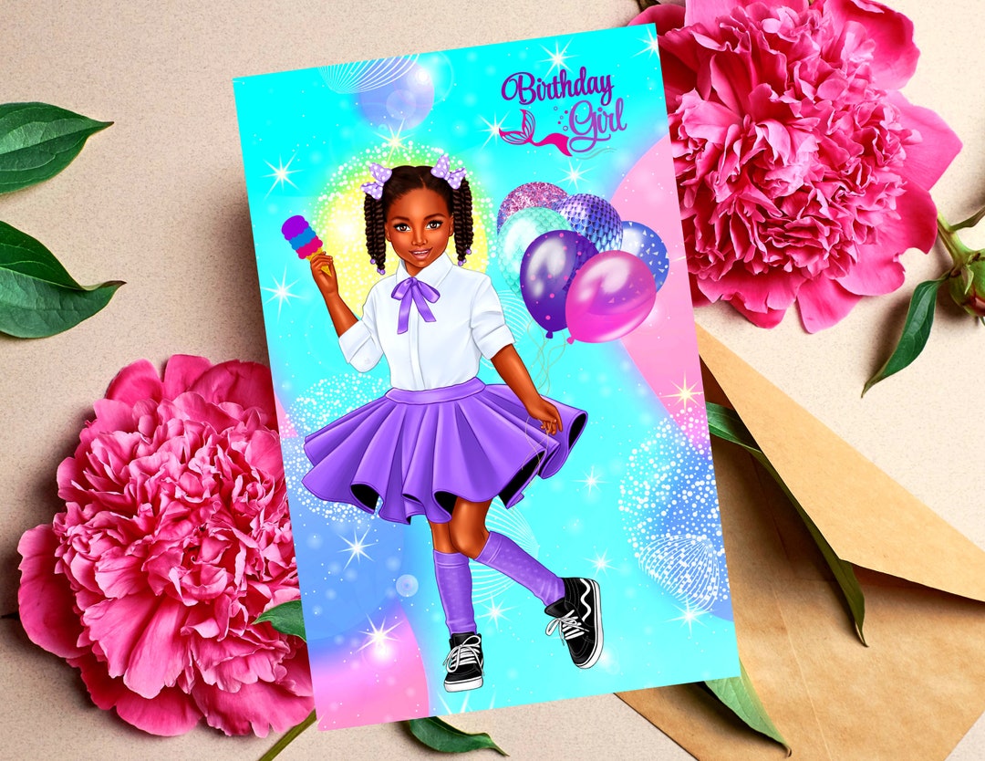 Birthday Girl Black Greeting Cards African American Greeting Cards Birthday Girl Black Greeting Cards African American Greeting Cards