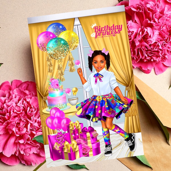 African American Birthday Cards for Kids - Etsy