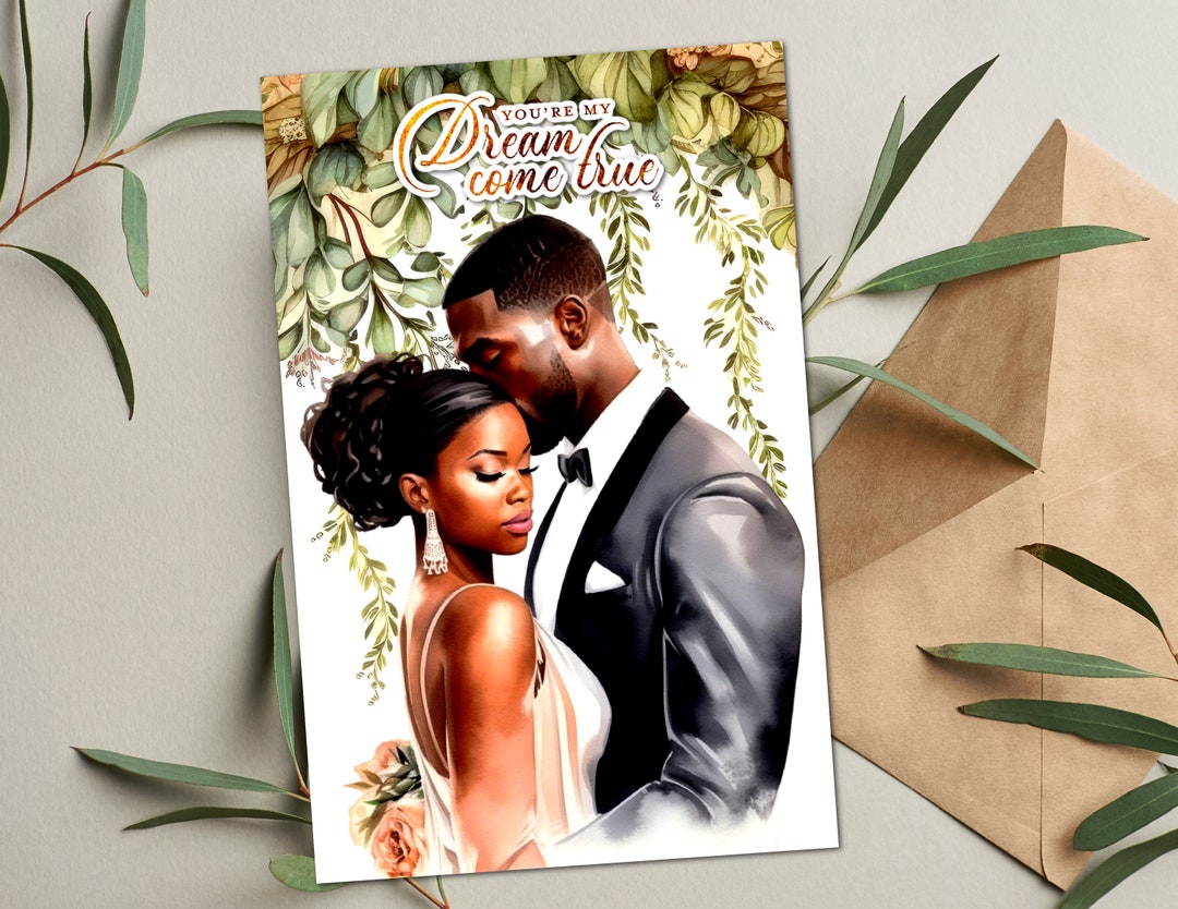 Black Love Anniversary Card: African American Couple Greeting Card - Etsy