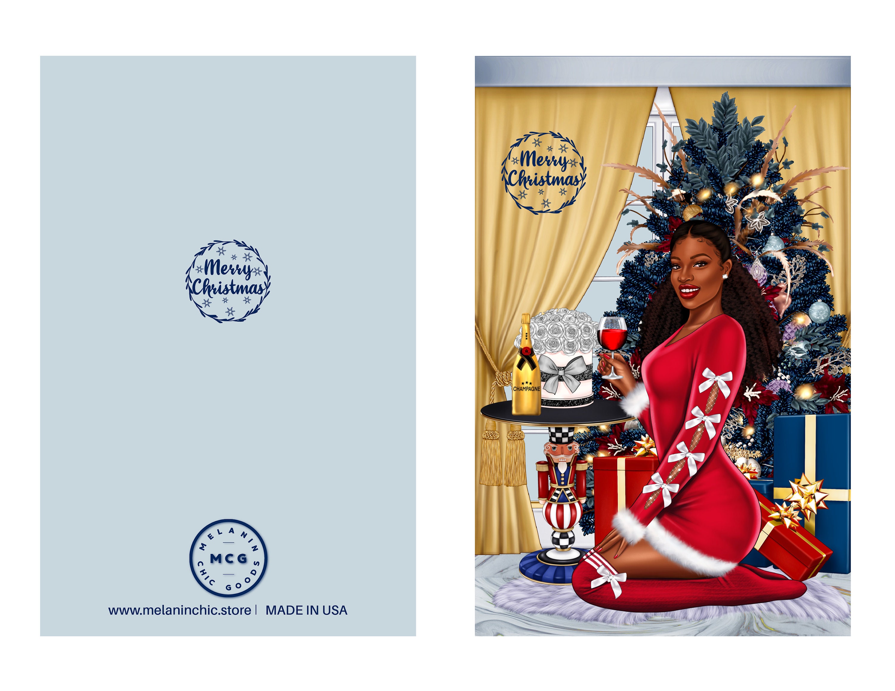 Black Christmas Cards African American Greeting Cards - Etsy