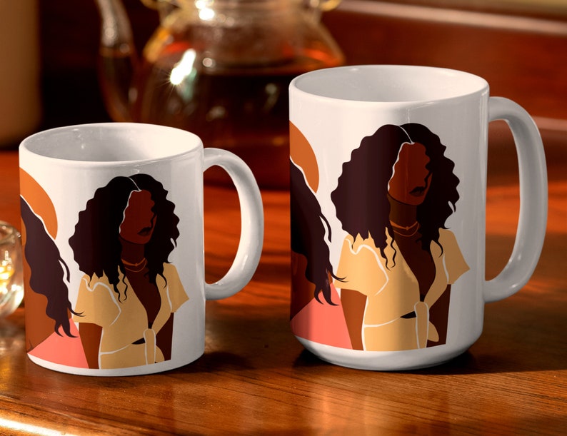 Melanin Women Mug 15oz African American Mugs Gift for Black - Etsy
