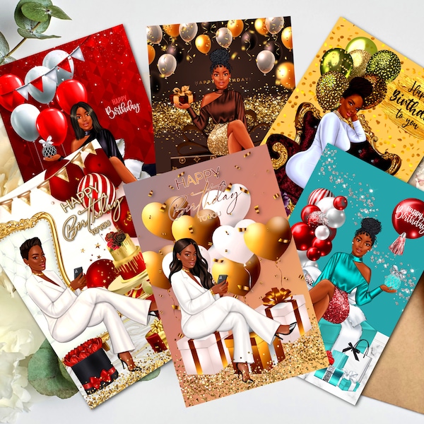 Black Greeting Cards - Etsy