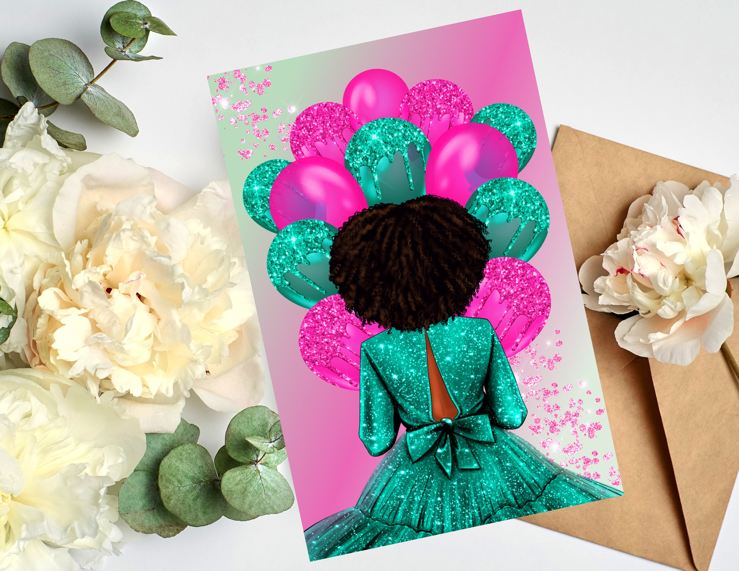 Happy Birthday Black Greeting Cards African American - Etsy