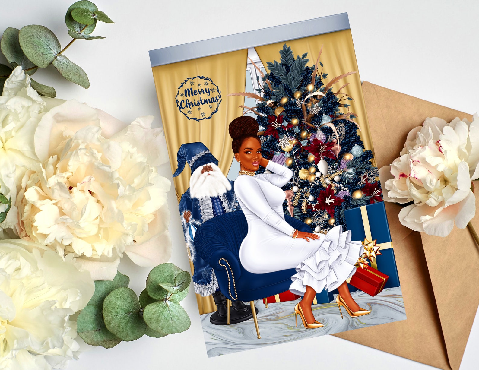Black Christmas Cards African American Greeting Cards - Etsy
