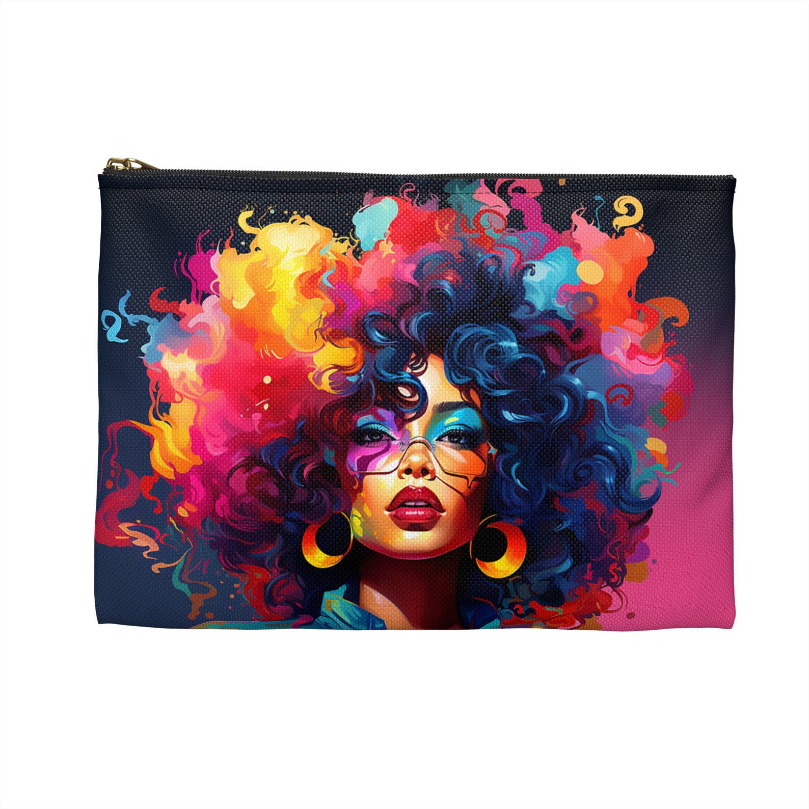 Rainbow Diva Tote Bag: African American Art, Black Girl Travel Pouch - Etsy