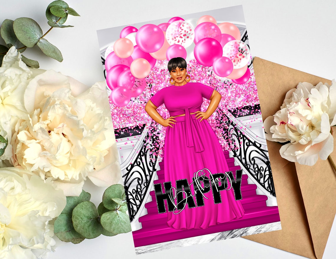 Happy Birthday Black Greeting Cards African American - Etsy