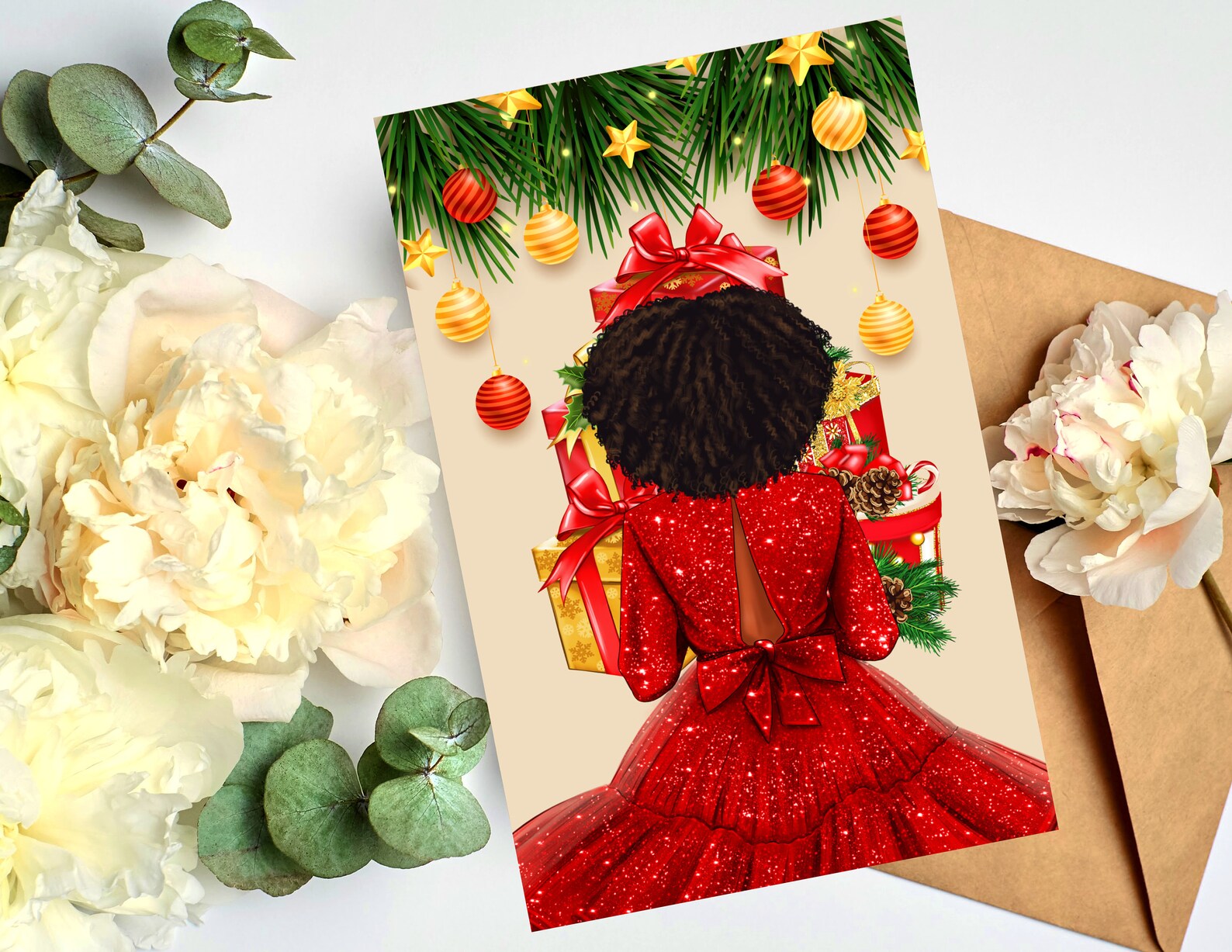 Black Christmas Cards African American Greeting Cards - Etsy